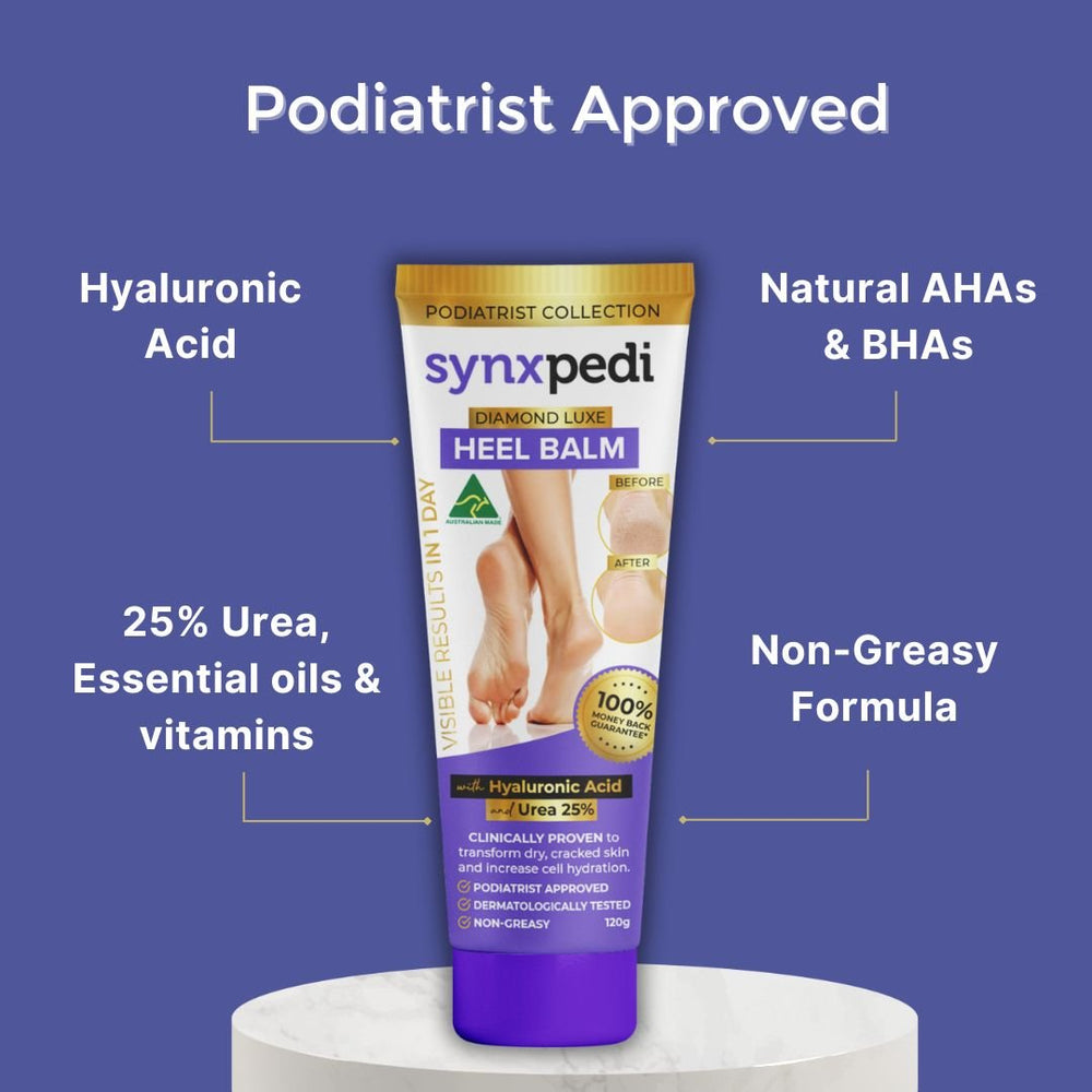 Synxpedi Diamond Luxe Heel Balm for Dry & Cracked Heels - SynxBody