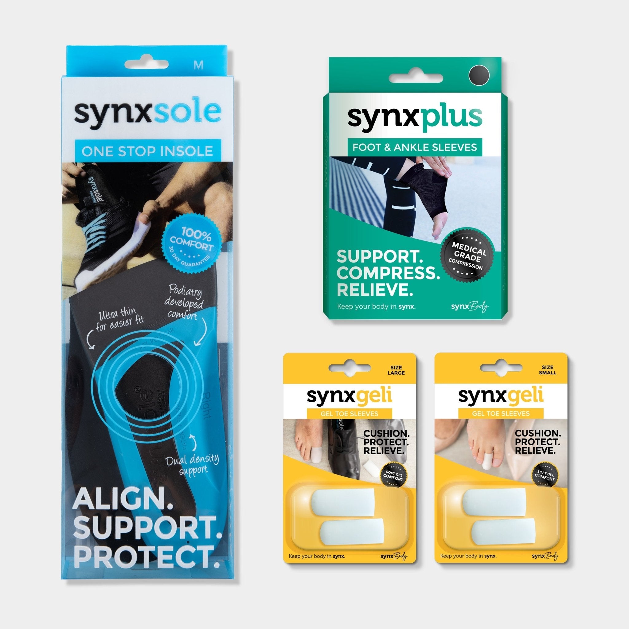Runners Pro Pack - Insoles & Compression Sleeve - SynxBody – SynxBody